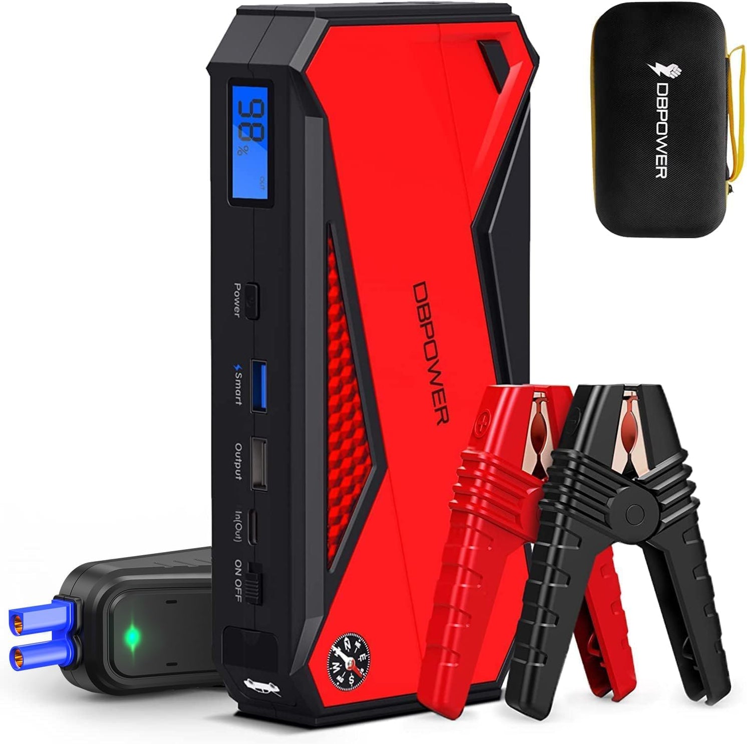 DBPOWER DJS90 1600A 18000mAh Portable Car Jump Starter