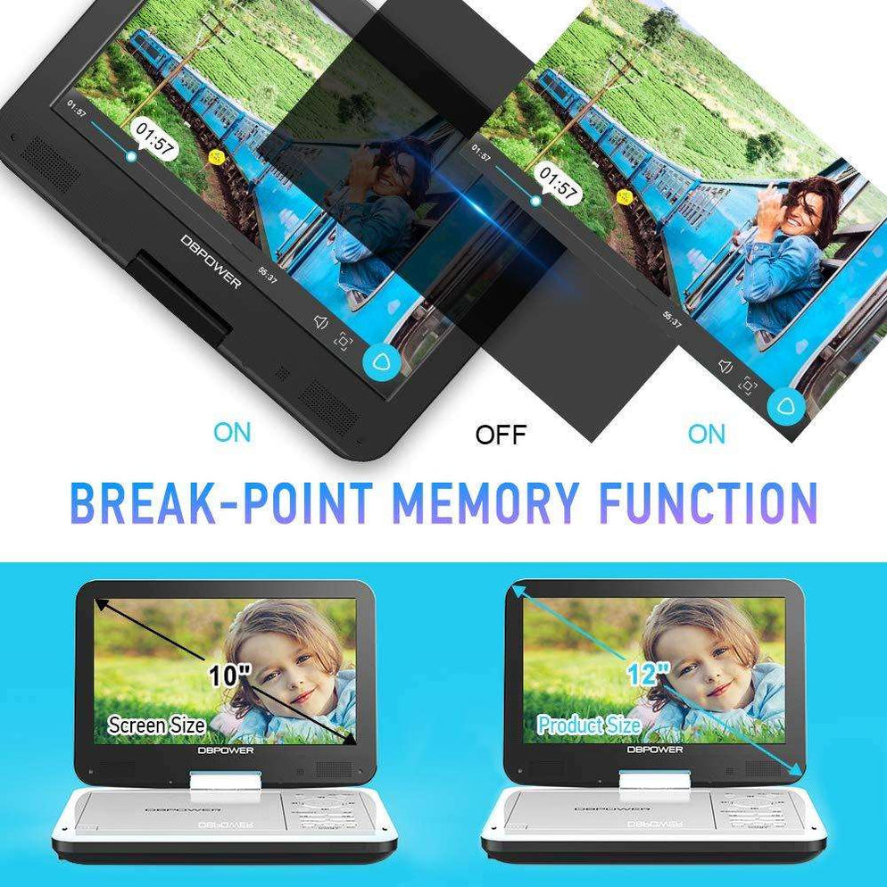 DBPOWER MK101 12in Portable DVD Player